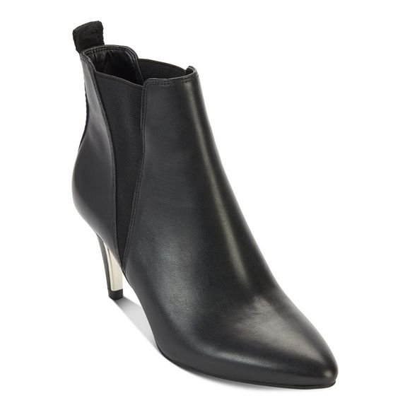 Dkny | Shoes | Dkny Womens Black Vnotch Sides Metal Heel Rand Logo ...